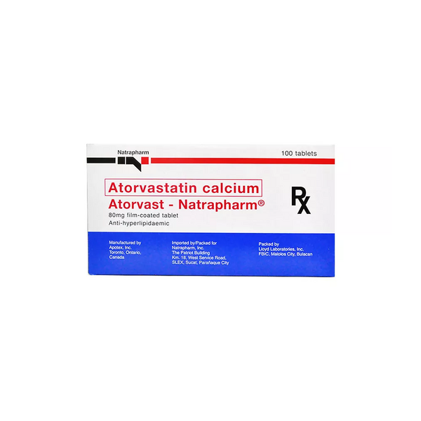 ATORVAST-NATRAPHARM Atorvastatin Calcium 80mg Film-Coated Tablet 1's ...